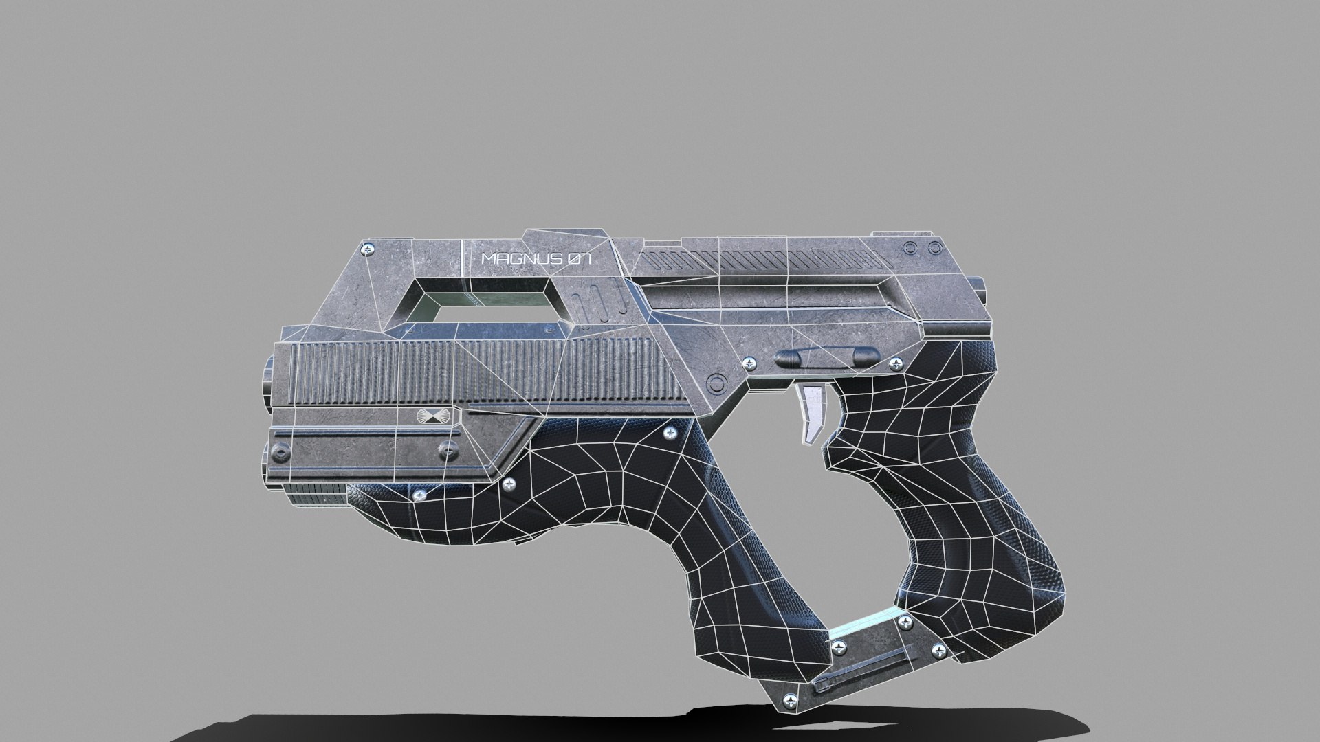 Magnus Pistol Gun Low Poly 3D - TurboSquid 2248899