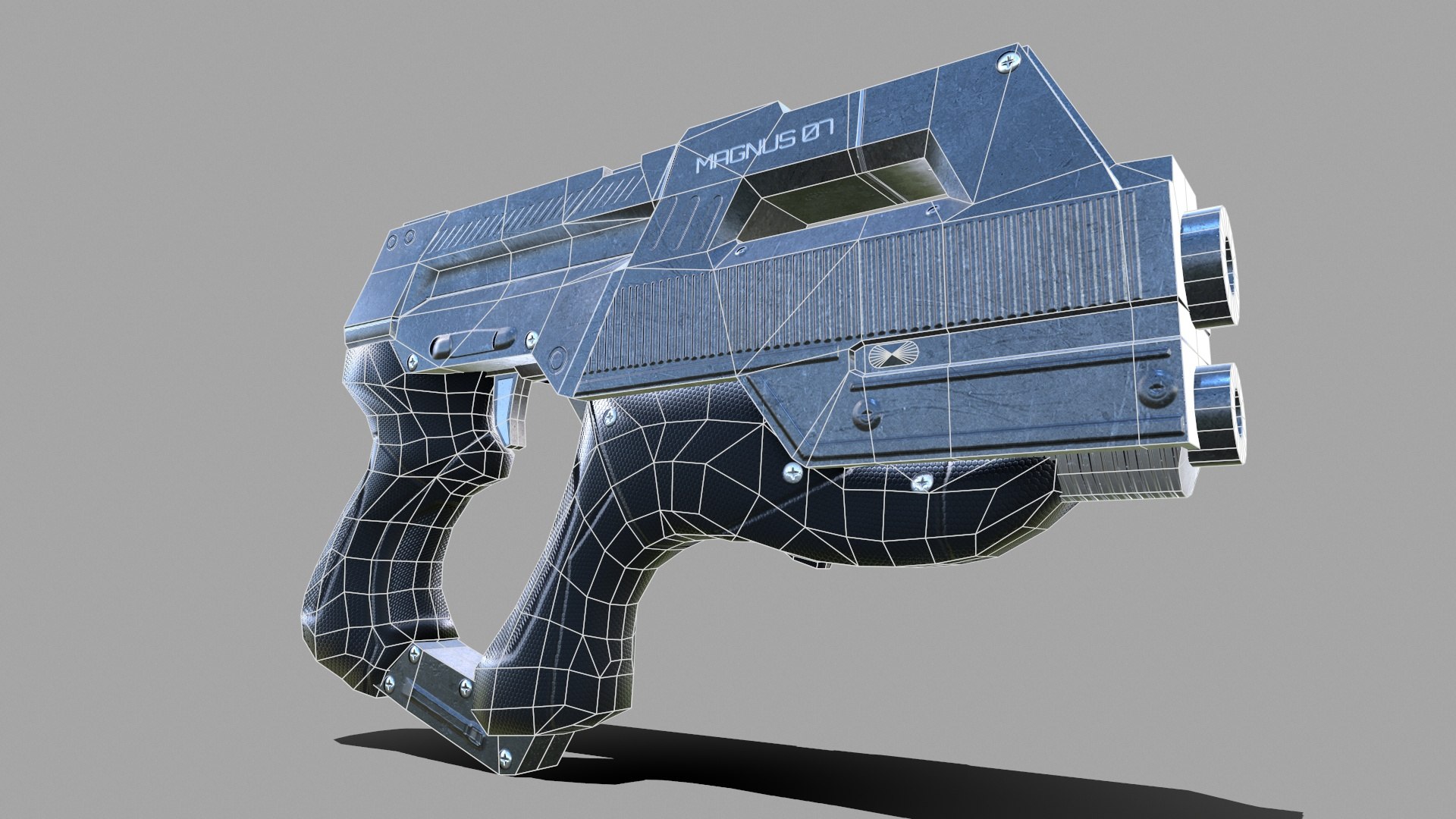 Magnus Pistol Gun Low Poly 3D - TurboSquid 2248899