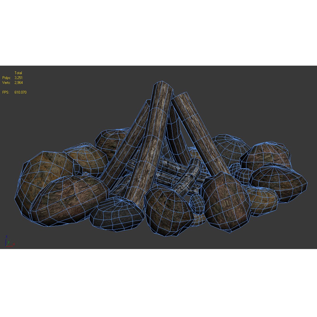 3d Campfire Model