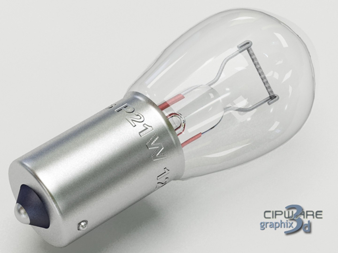 Car Lamp P21w 12v 3d Model
