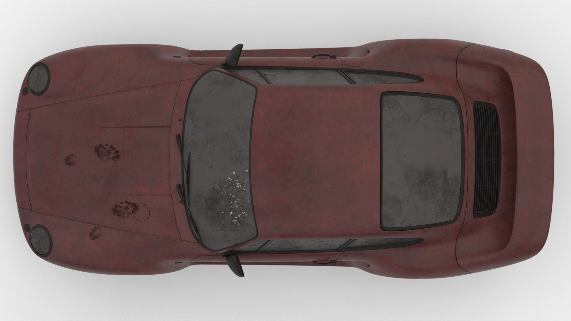 4K Textures Abandoned Rusty 1987 Sport Car Model - TurboSquid 2014805