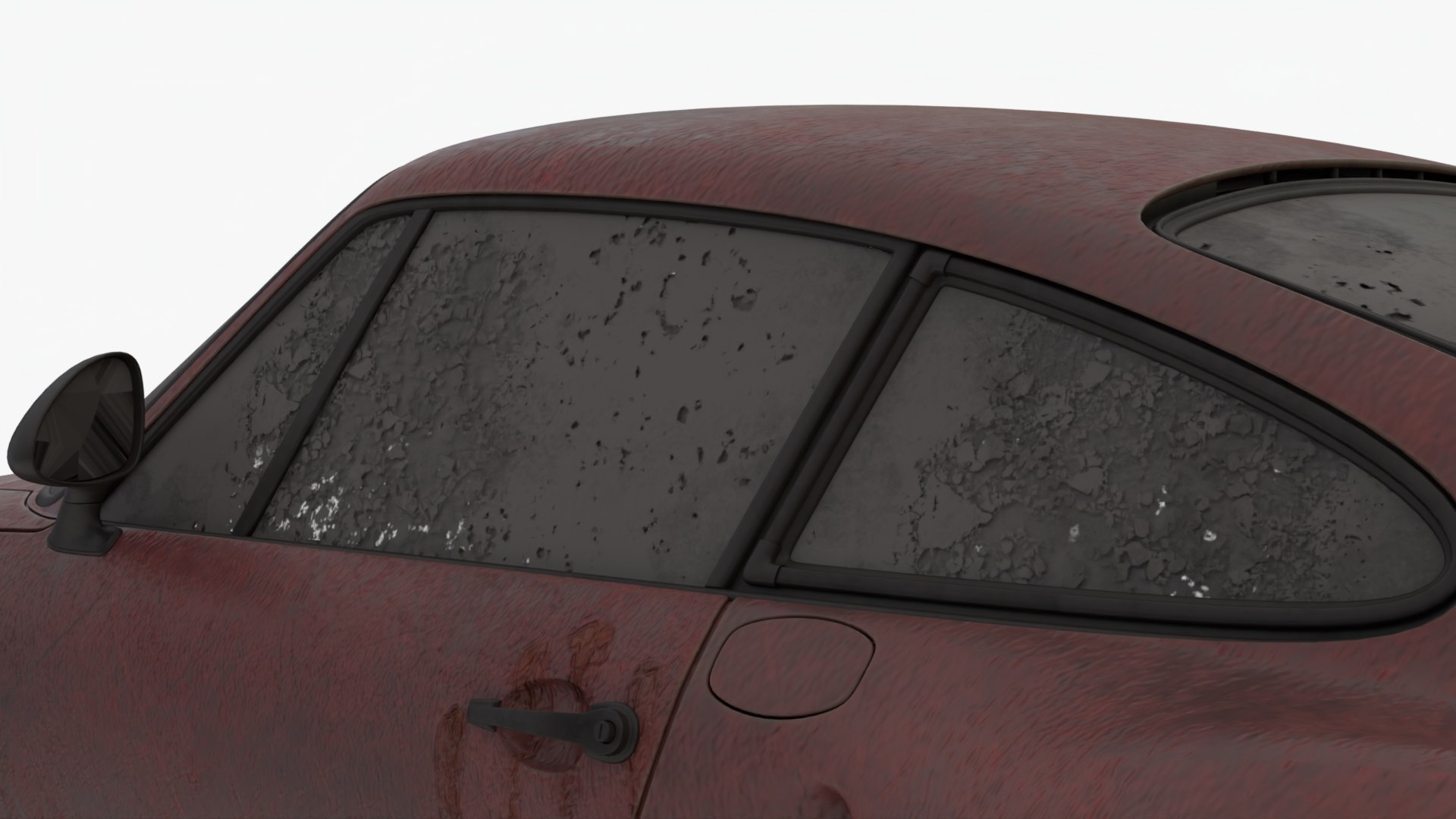 4K Textures Abandoned Rusty 1987 Sport Car Model - TurboSquid 2014805