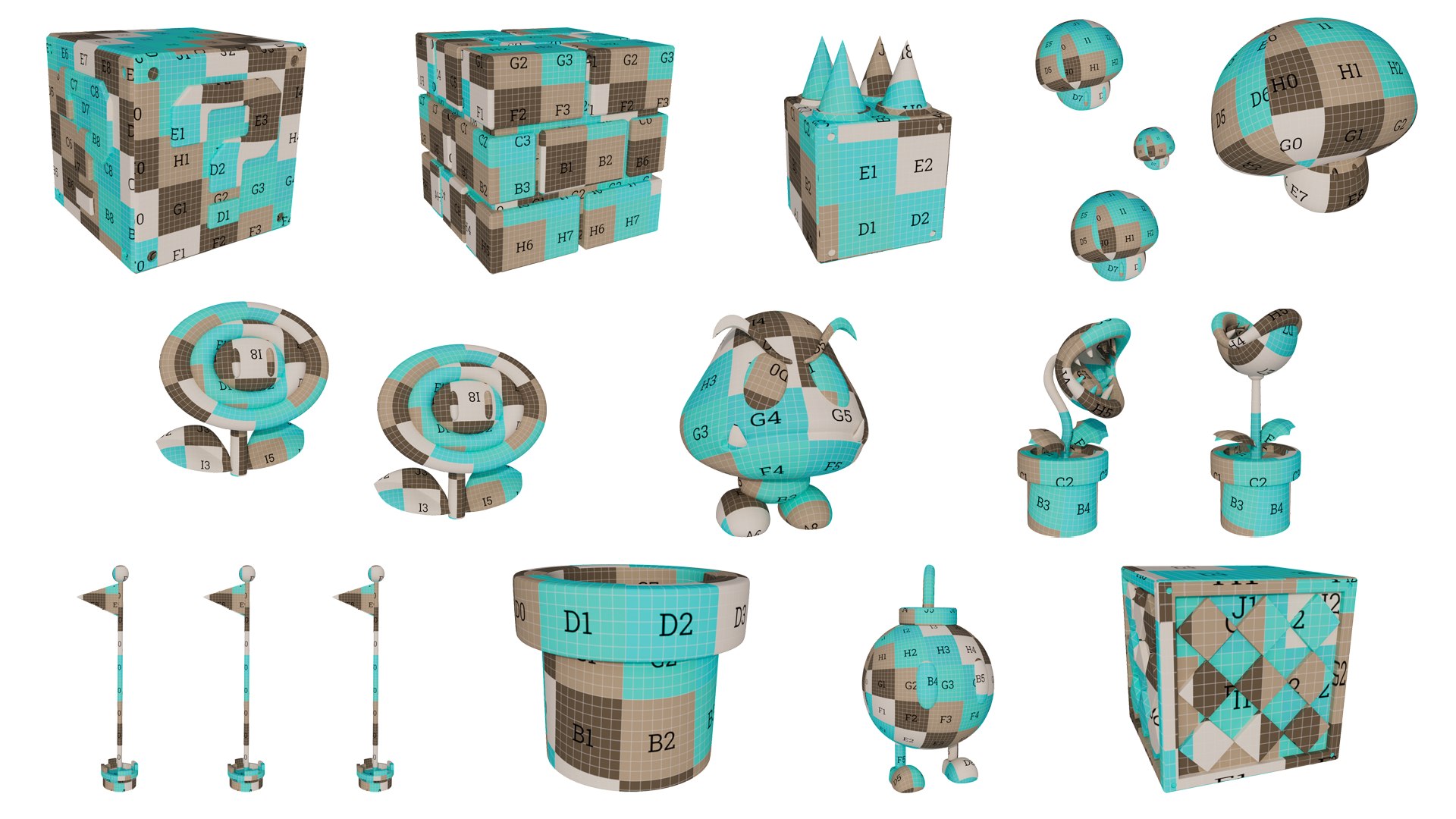 Mario Universe 3D Models - Compilation Model - TurboSquid 2256879