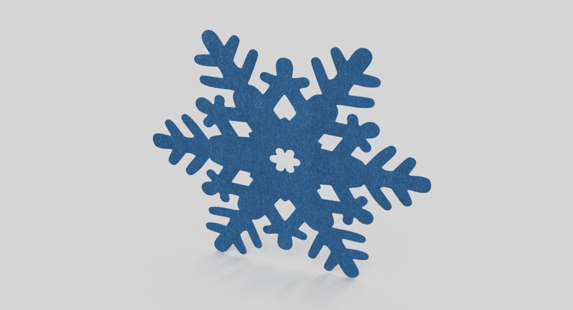 decorative snowflake blue 3d model