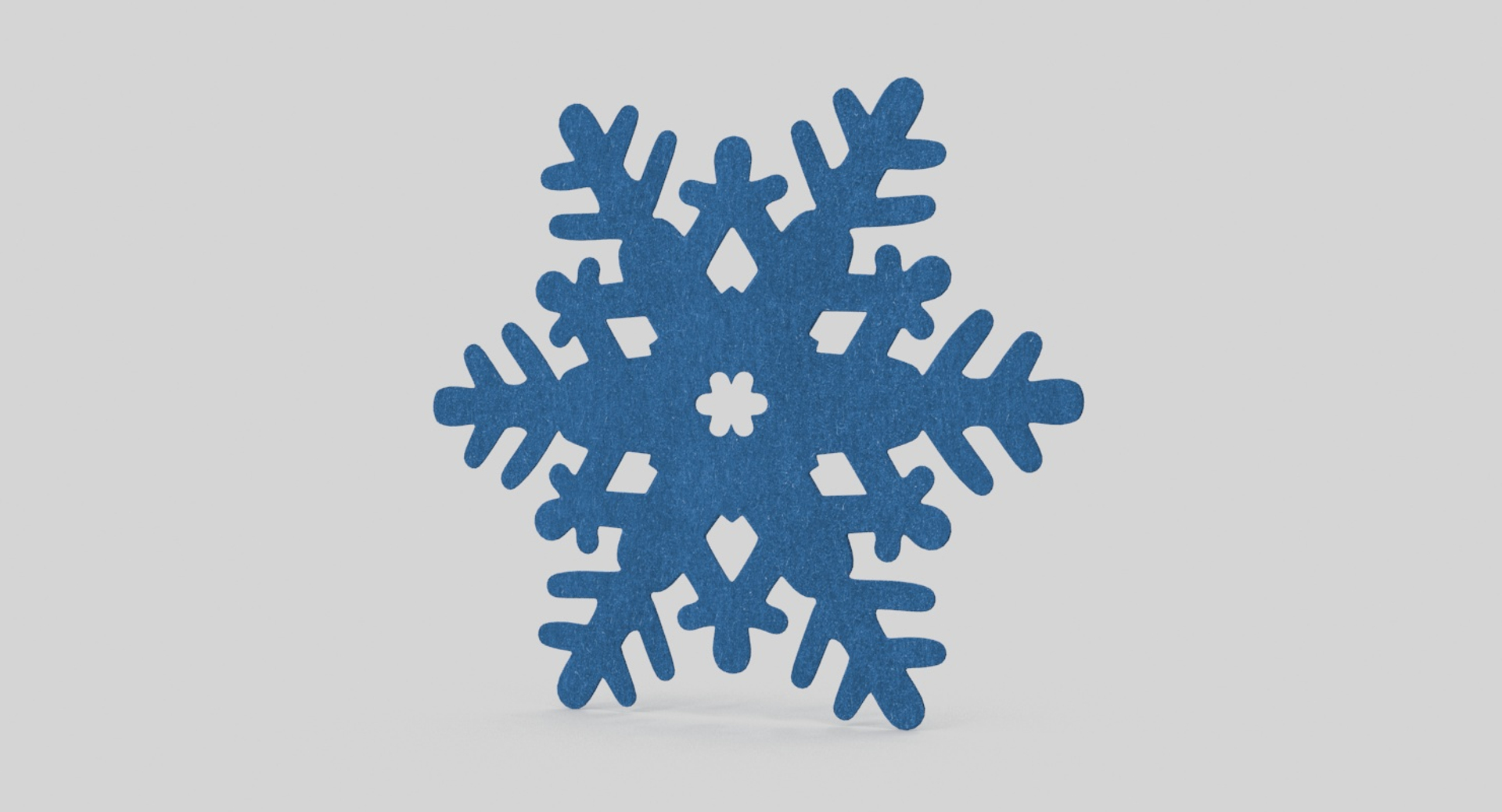 decorative snowflake blue 3d model
