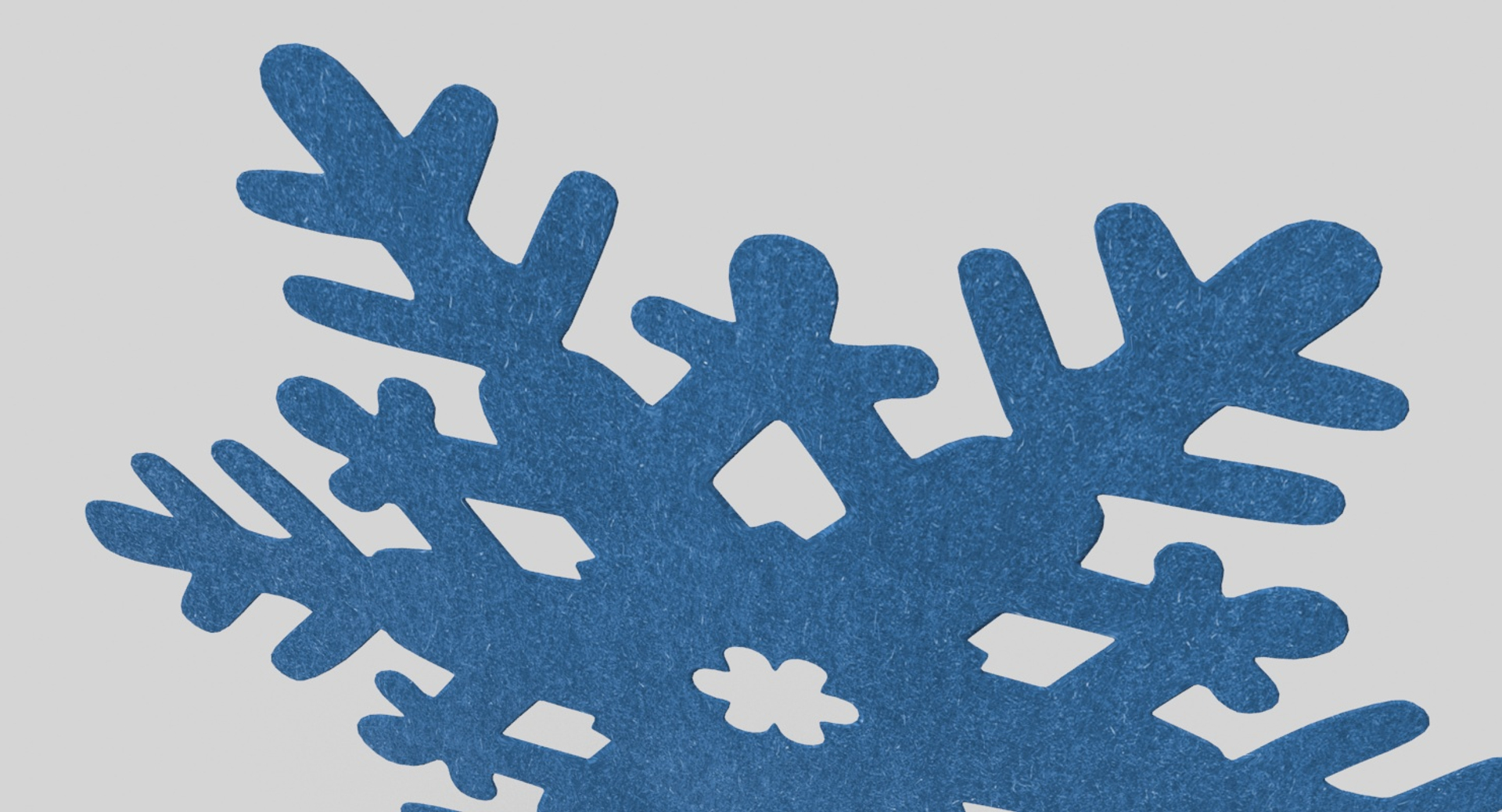 decorative snowflake blue 3d model