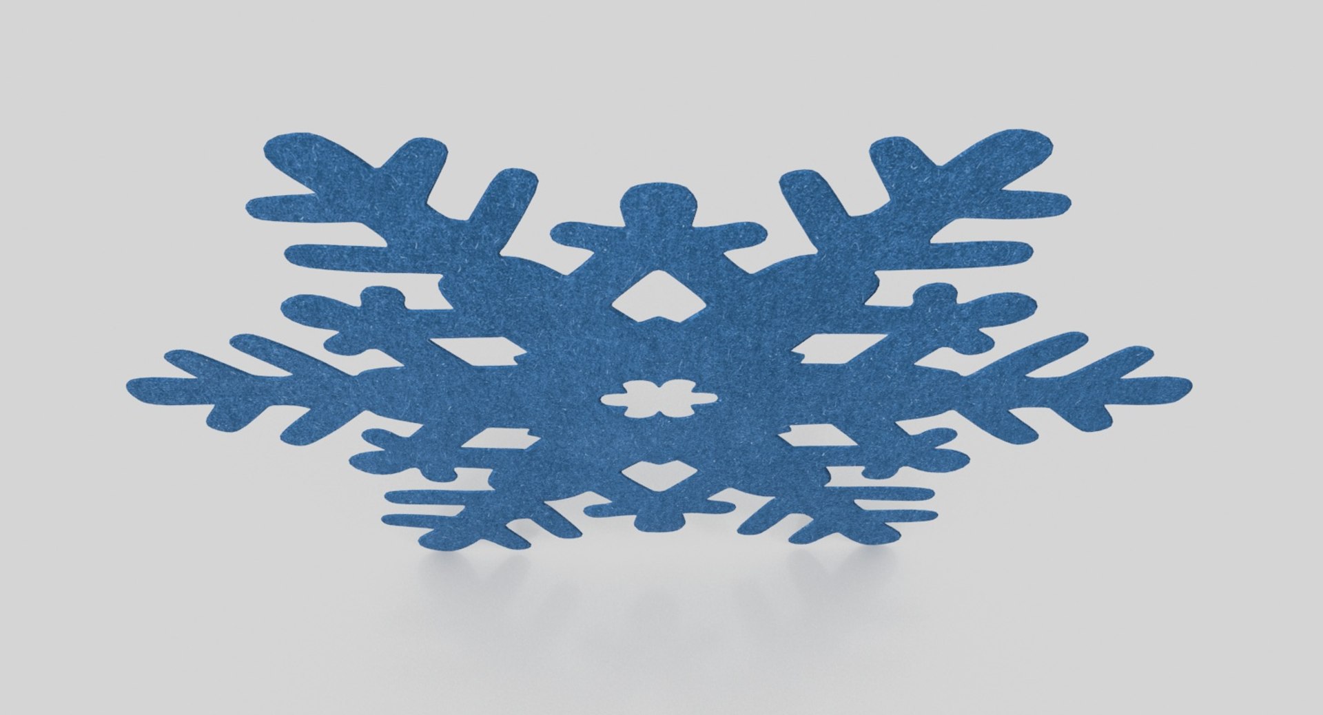 decorative snowflake blue 3d model