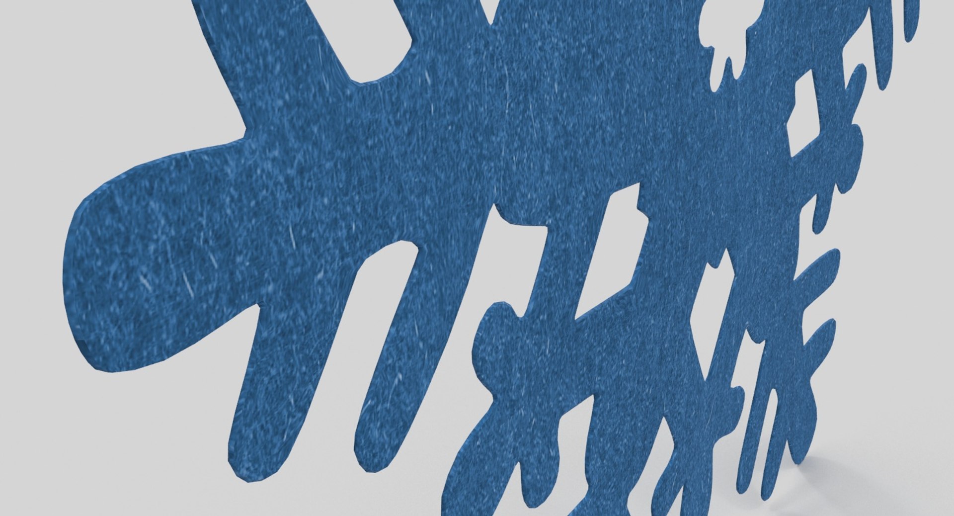 decorative snowflake blue 3d model