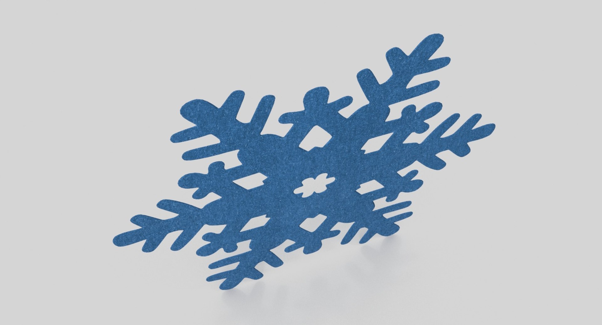 decorative snowflake blue 3d model