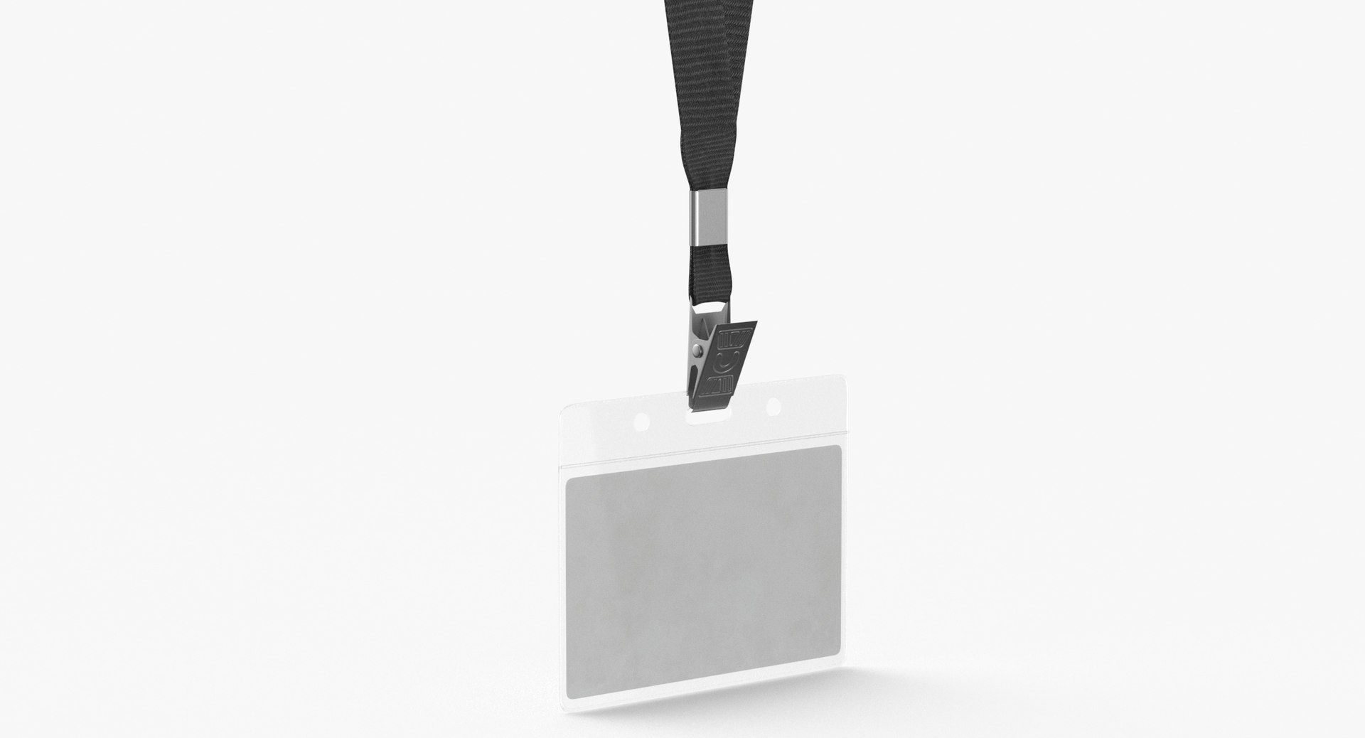 3D ID Badge Type 02 Basic Poses Horizontal And Vertical Blank Or ...