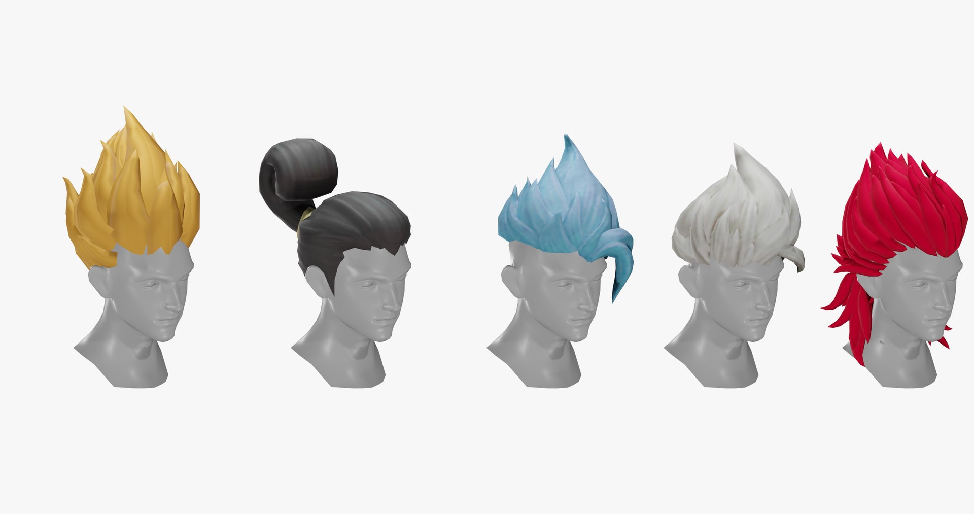 20 STYLIZED MALE HAIR MODELS PACK 7 3D Model - TurboSquid 2216570