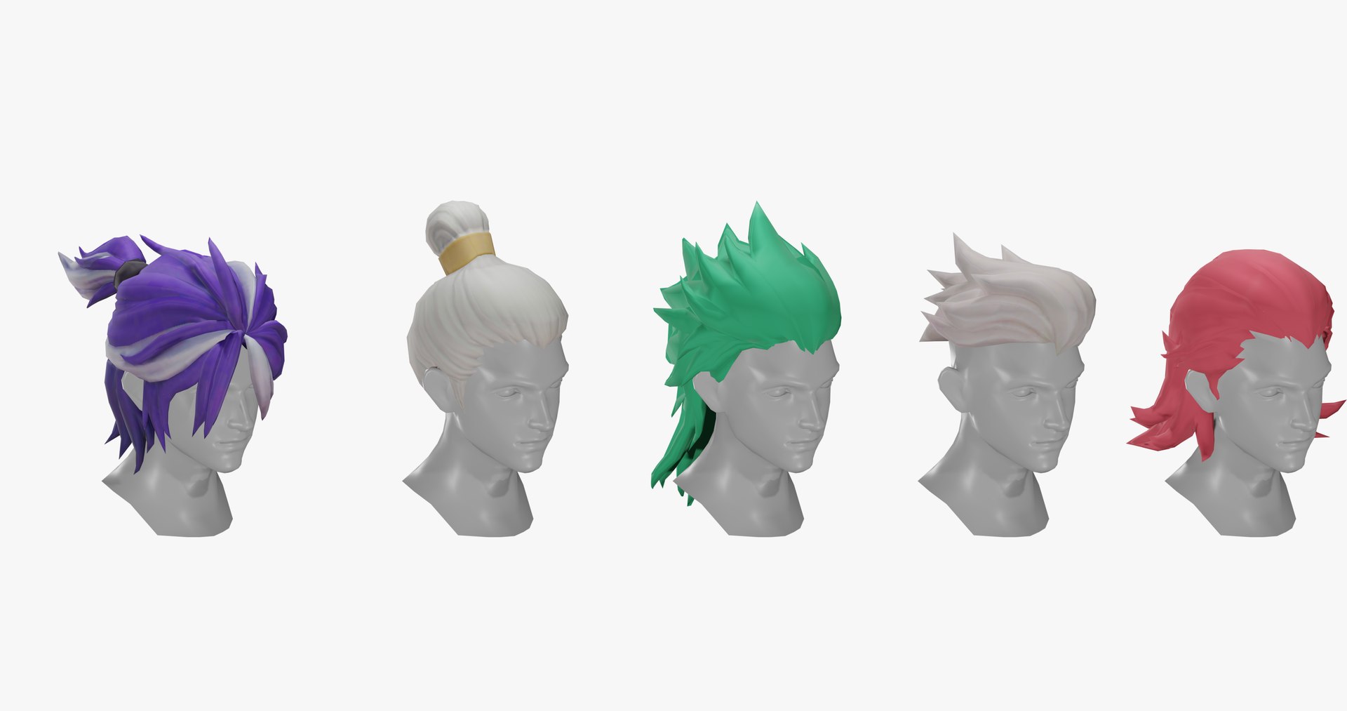 20 STYLIZED MALE HAIR MODELS PACK 7 3D Model - TurboSquid 2216570