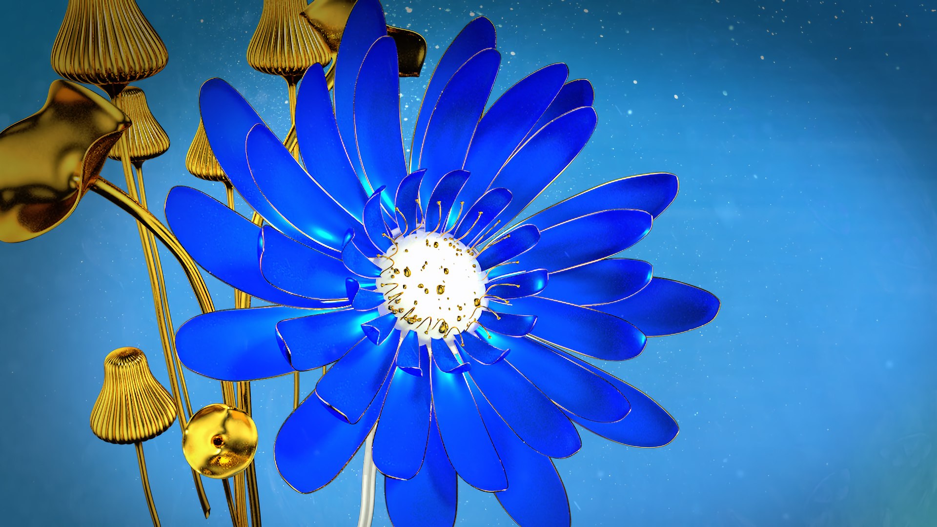 Blue Flower Animated 3D - TurboSquid 1744917