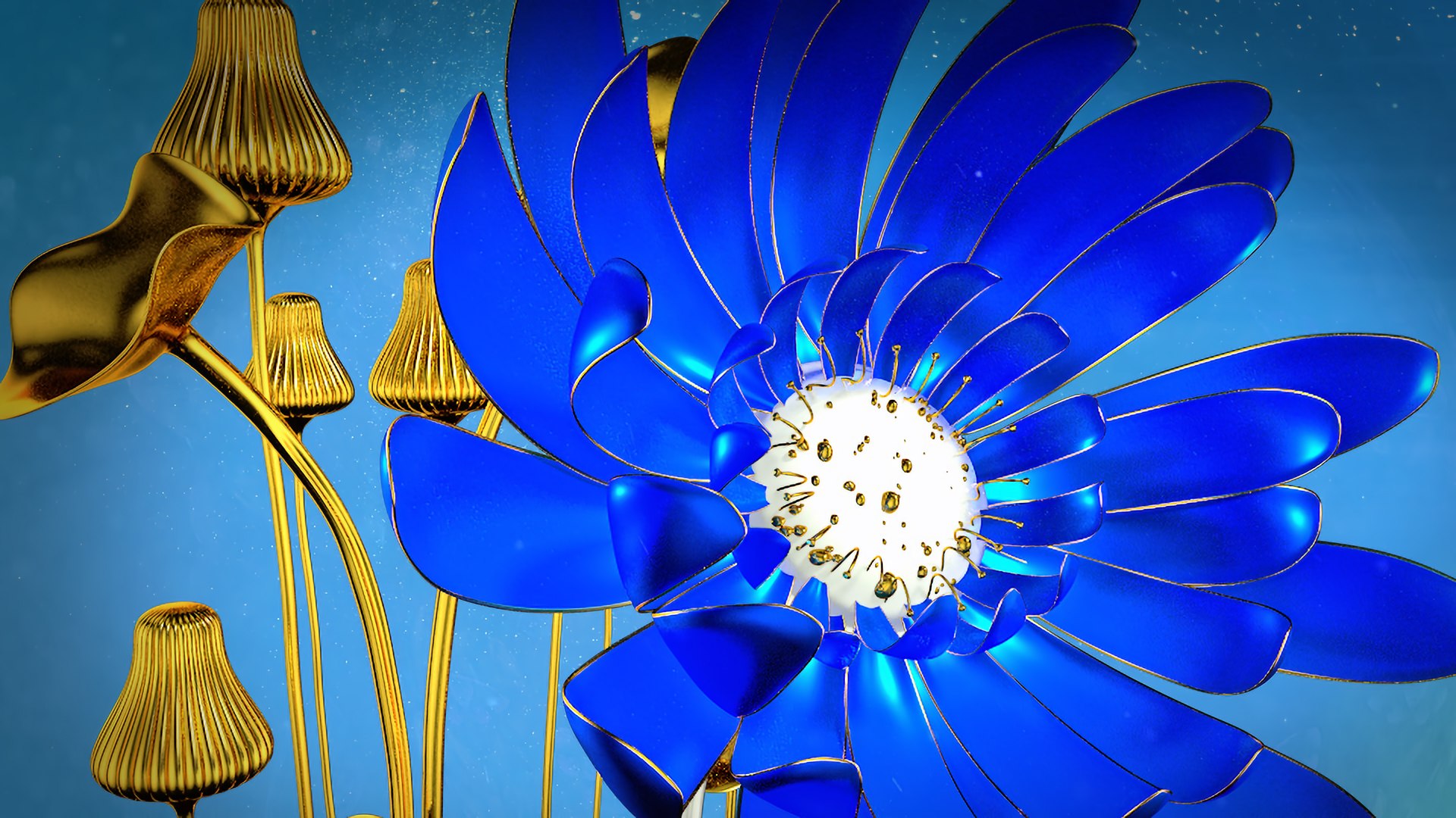 Blue Flower Animated 3D - TurboSquid 1744917