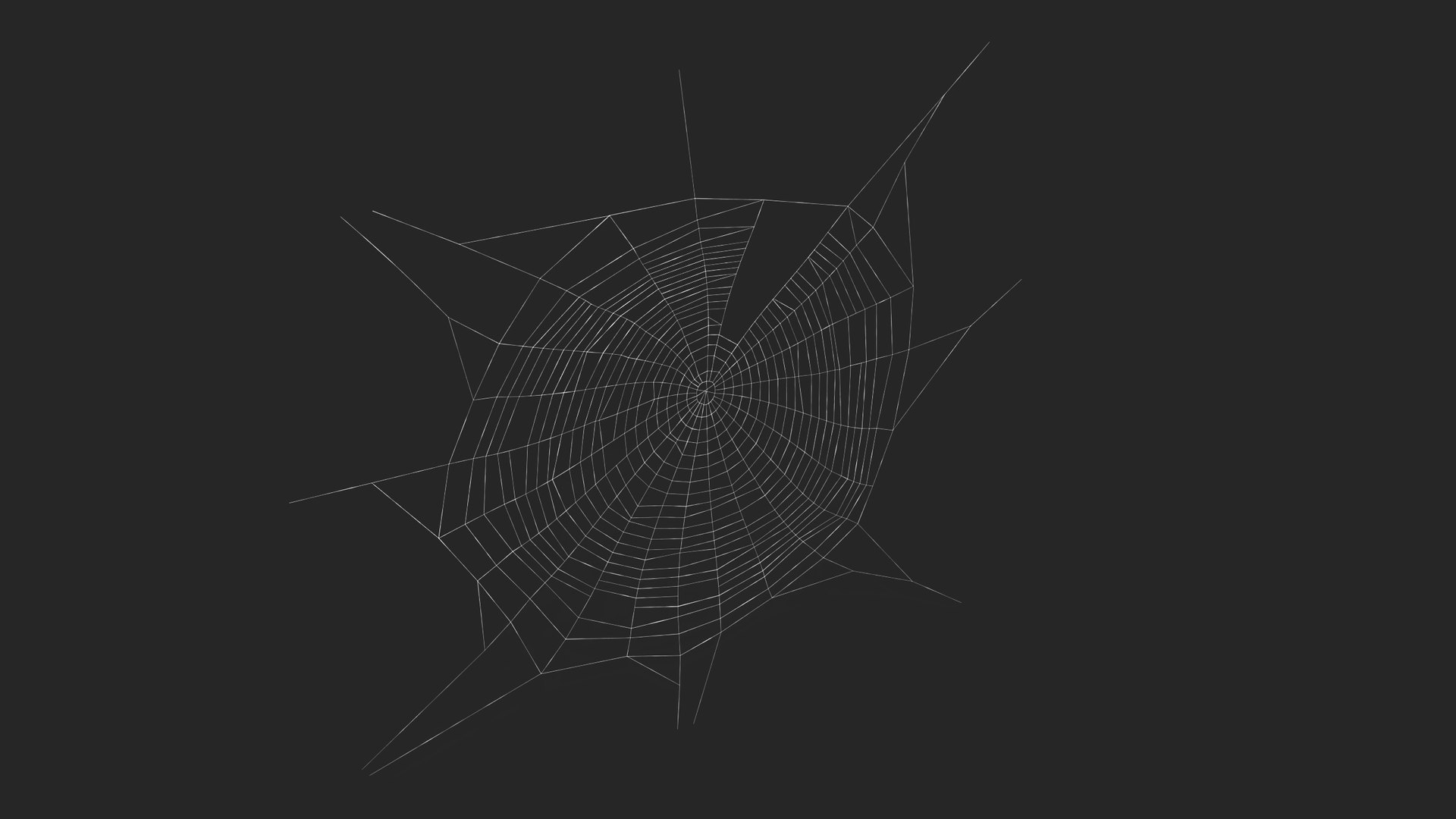 3D Spider Web In Circle Shape - TurboSquid 2206702