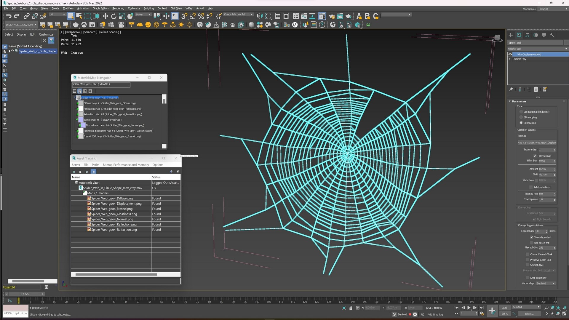 3D Spider Web In Circle Shape - TurboSquid 2206702