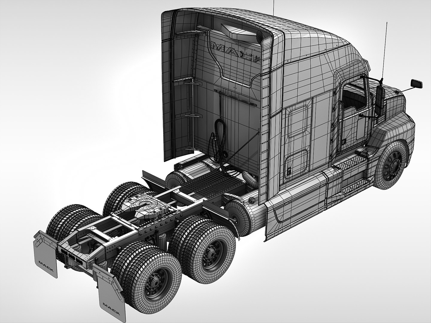 3D Mack Truck Model - TurboSquid 1402456