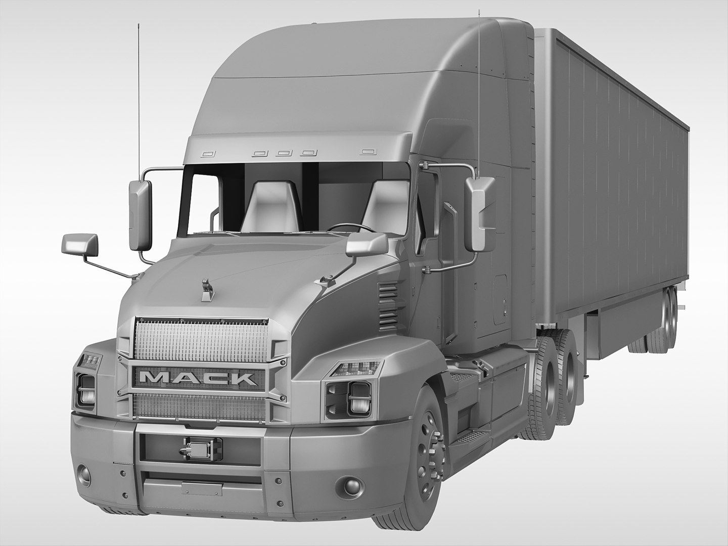 3D Mack Truck Model - TurboSquid 1402456