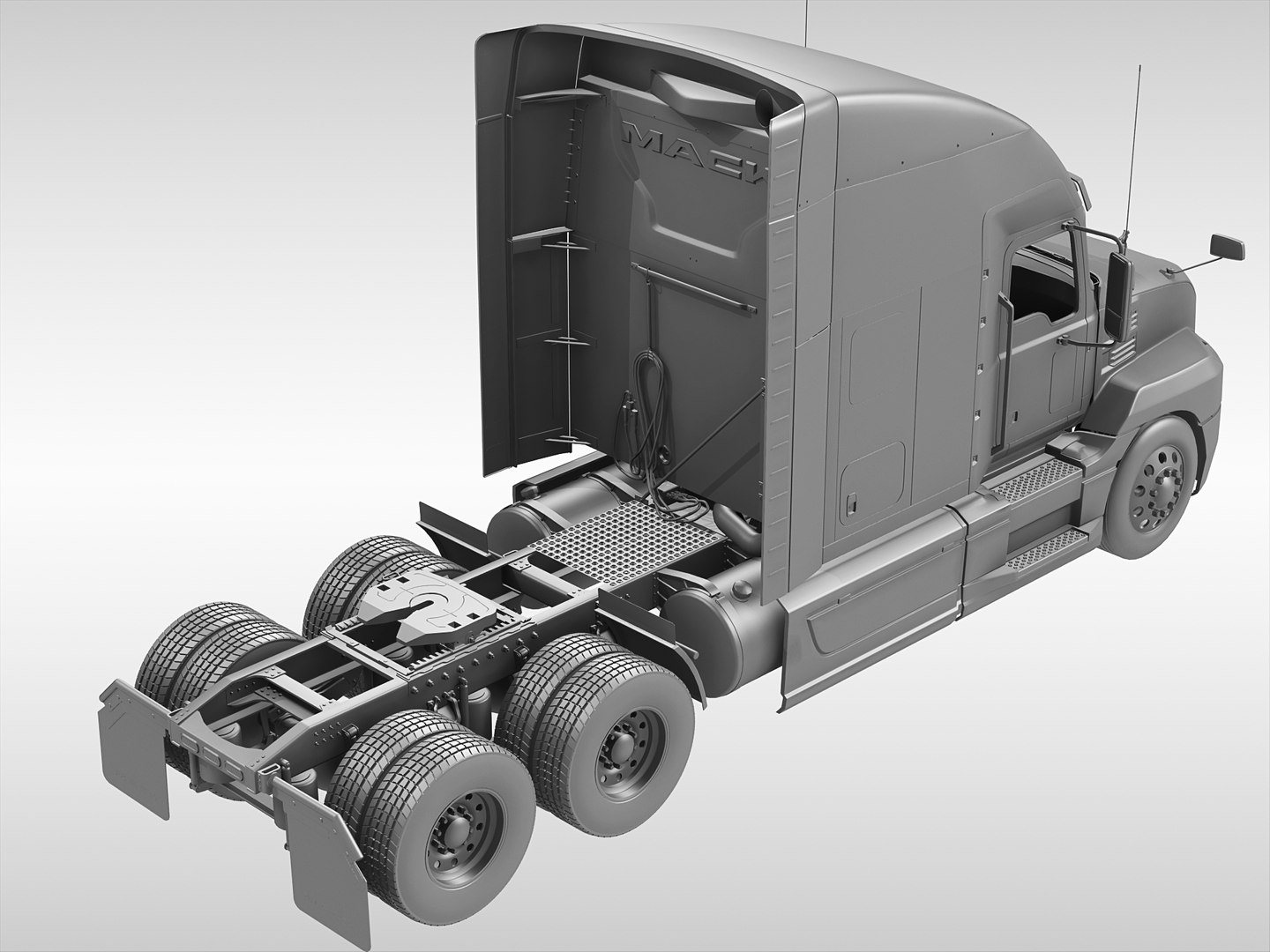 3D Mack Truck Model - TurboSquid 1402456