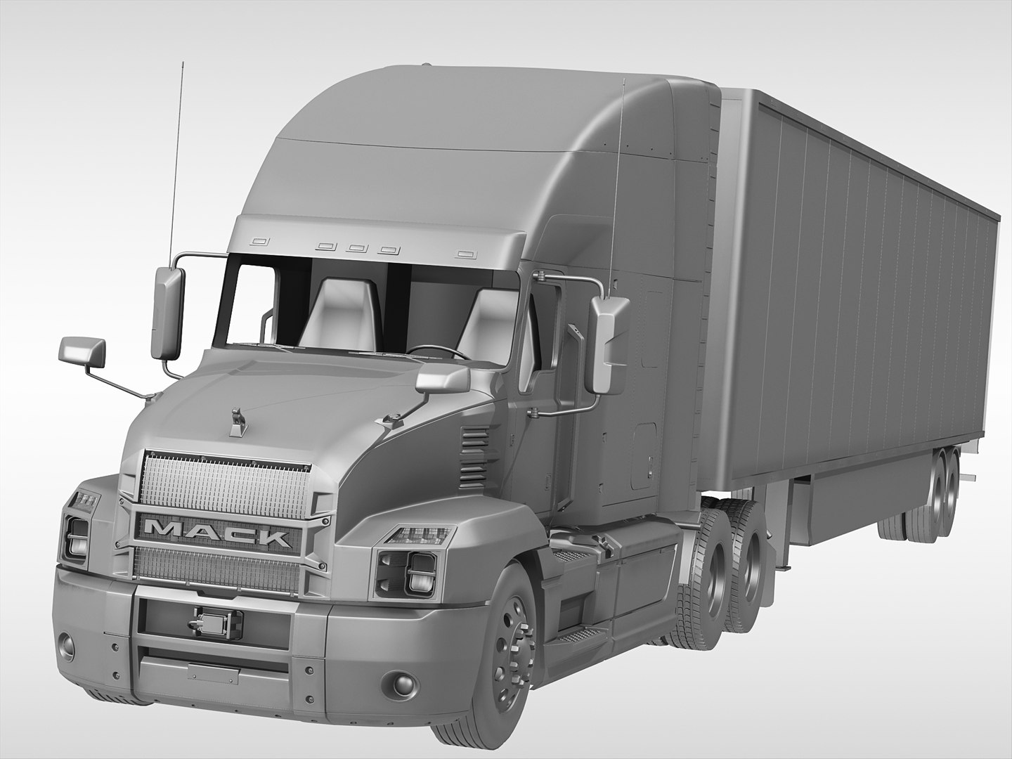 3D Mack Truck Model - TurboSquid 1402456