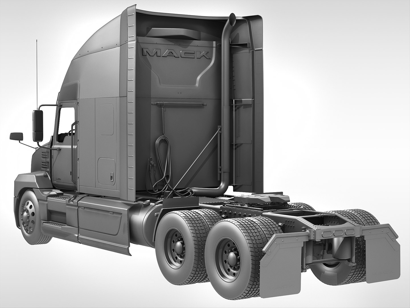 3D Mack Truck Model - TurboSquid 1402456