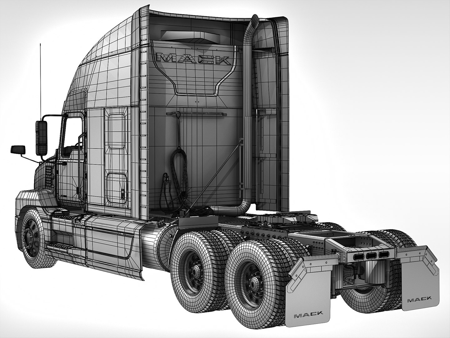 3D Mack Truck Model - TurboSquid 1402456