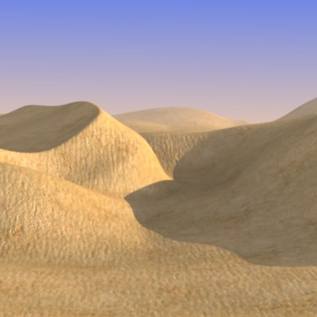desert landscape sand 3d model