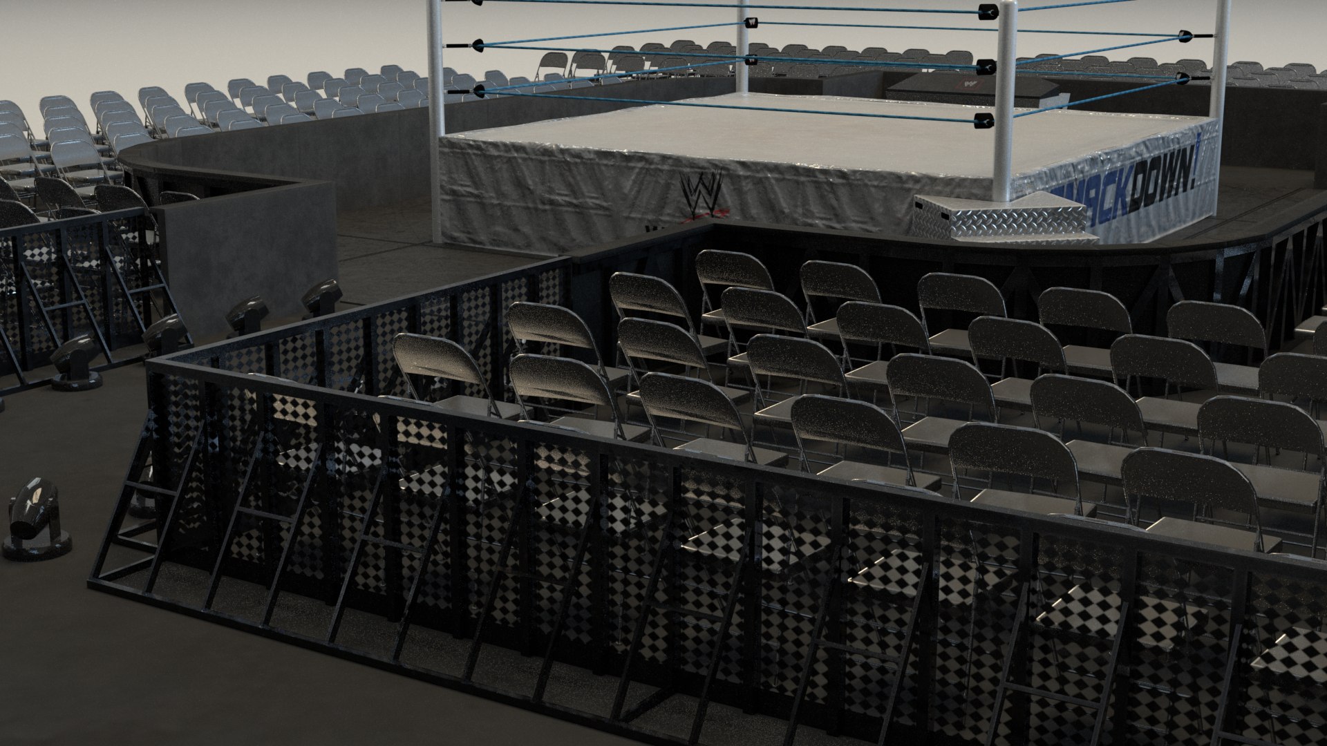 3D WWE Wrestling Arena Model - TurboSquid 1976430