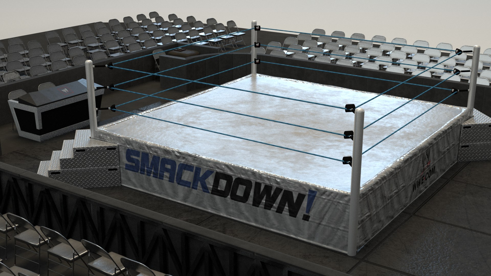 3D WWE Wrestling Arena Model - TurboSquid 1976430
