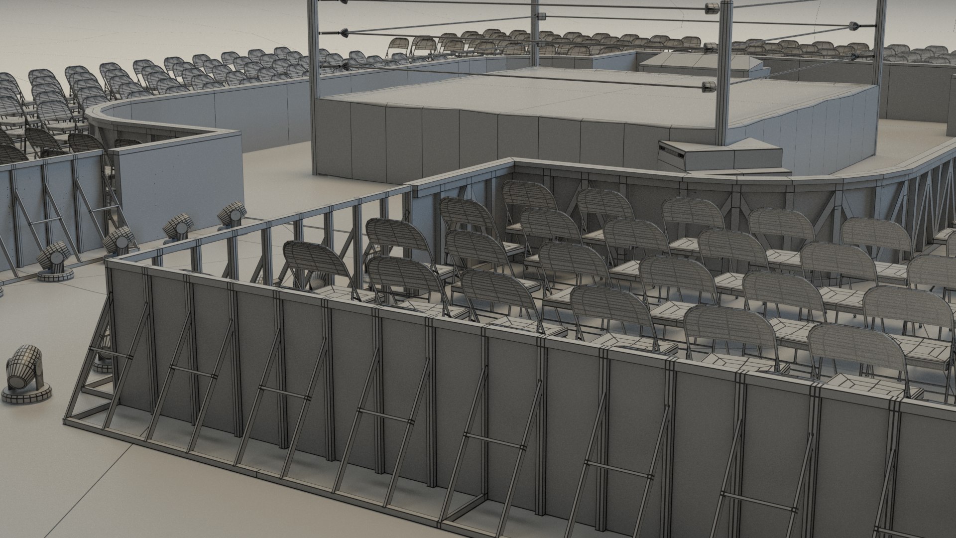 3D WWE Wrestling Arena Model - TurboSquid 1976430