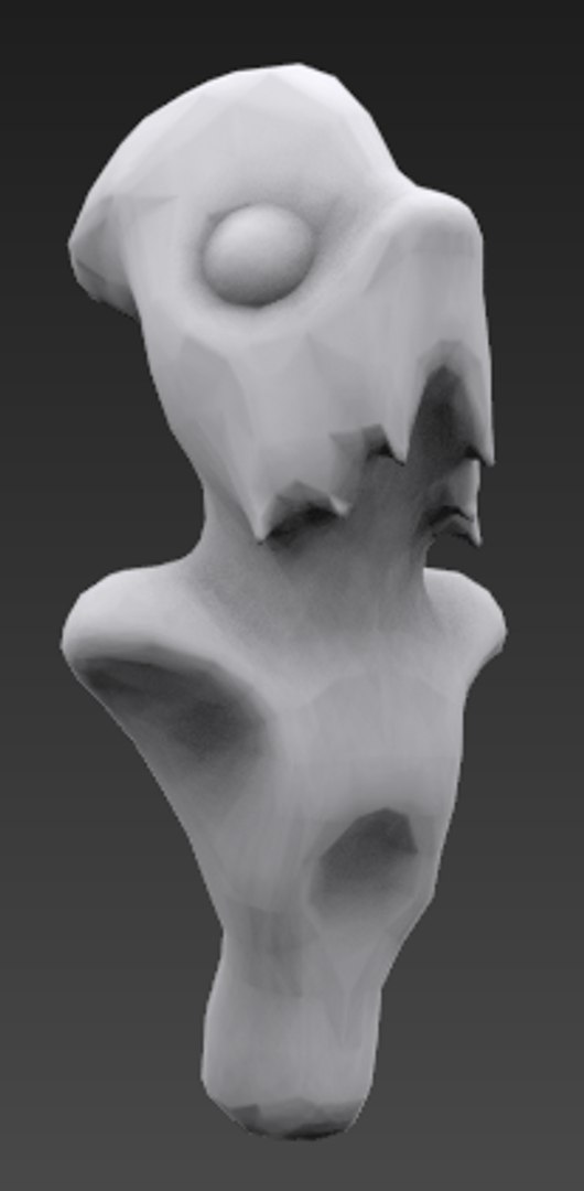 Free Obj Model Alien Bust
