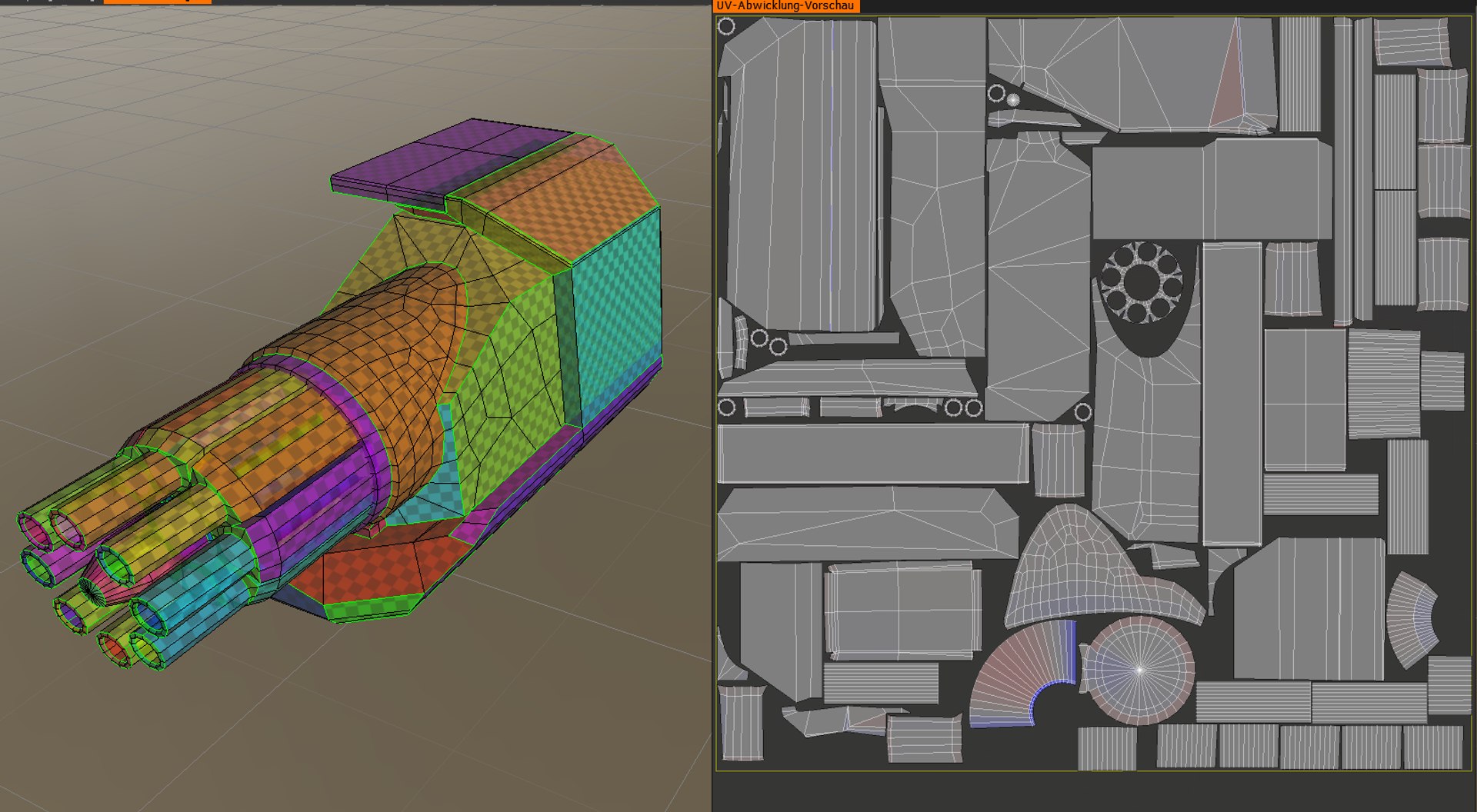 3d Futuristic Gatling Gun Tower Model