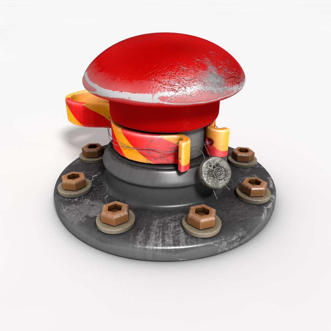 c4d red button