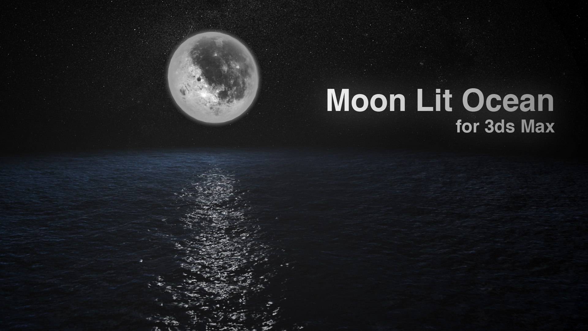 Moon Ocean Starey 3d Max