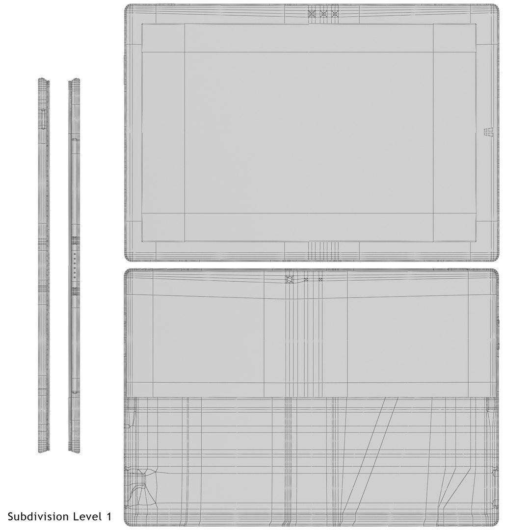 realistic microsoft surface pro obj