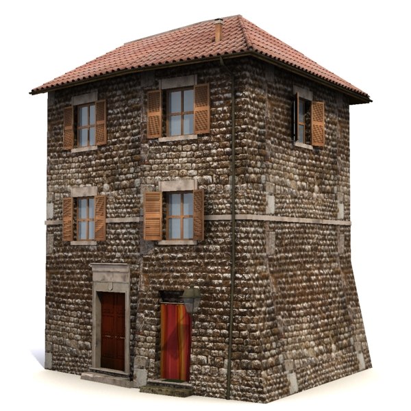 old house 3d c4d