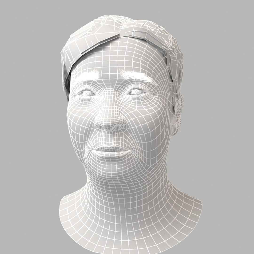 Realistic asian man head 3D - TurboSquid 1206036