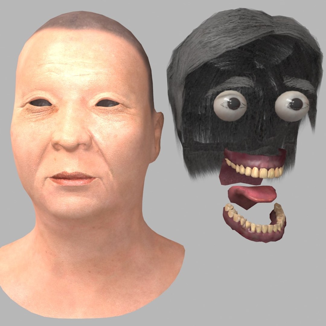 Realistic asian man head 3D - TurboSquid 1206036
