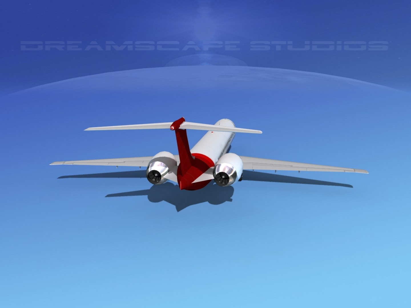 3d Model Md-90 Jet Commercial