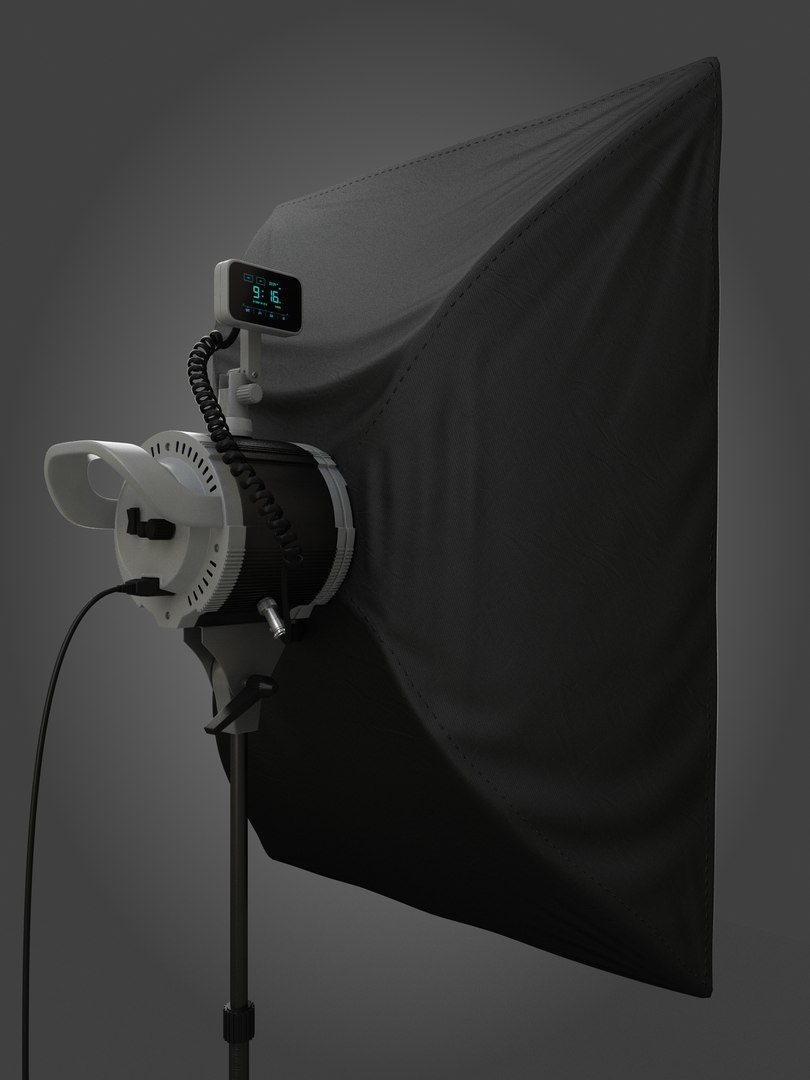 3d Model Hd Studio Spotlight Softbox