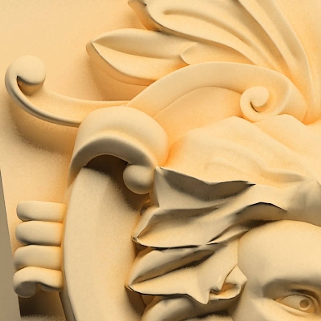 lion head key stone 3d max