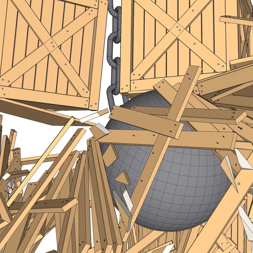 3D Wooden Boxes Demolition - TurboSquid 1260113