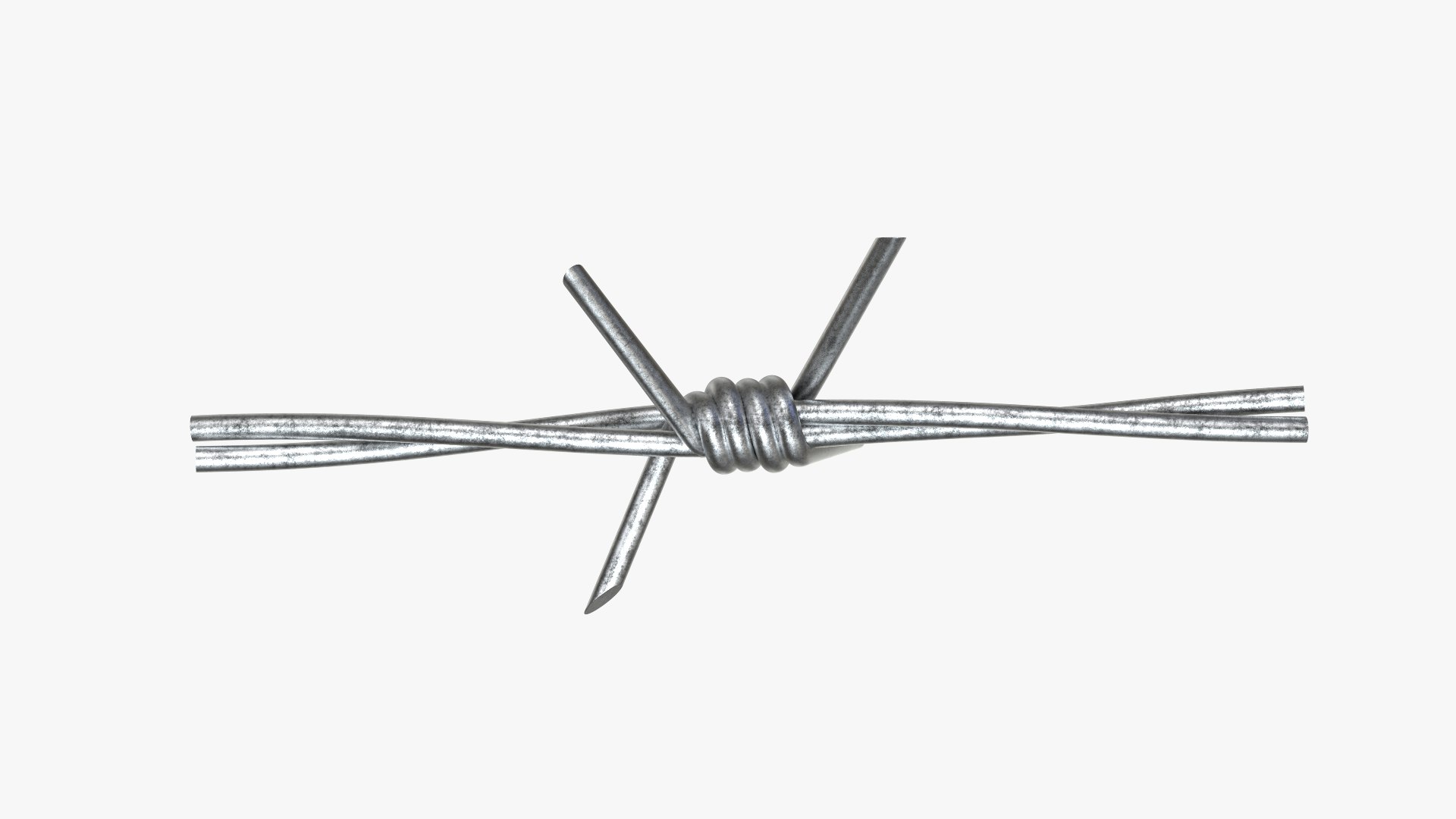 Traditional Barbed Wire Twist Piece 3D model - TurboSquid 2147098