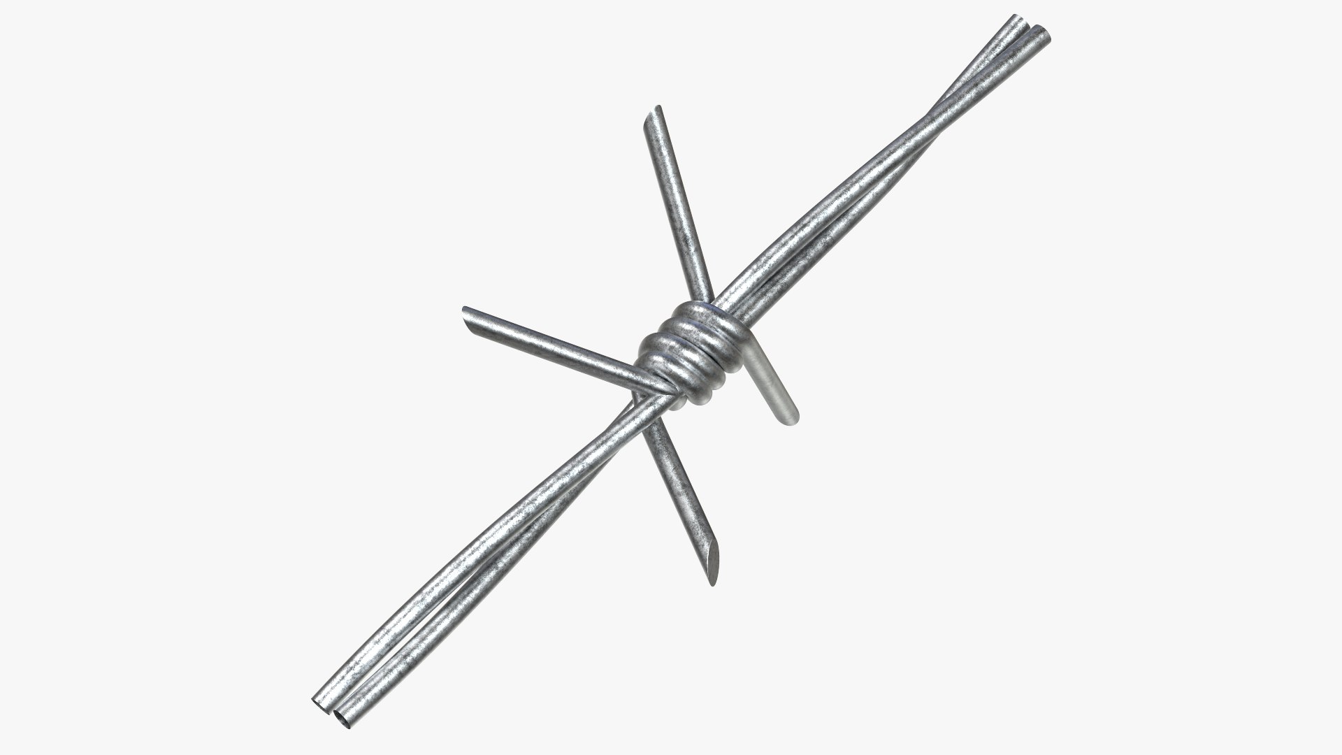 Traditional Barbed Wire Twist Piece 3D model - TurboSquid 2147098