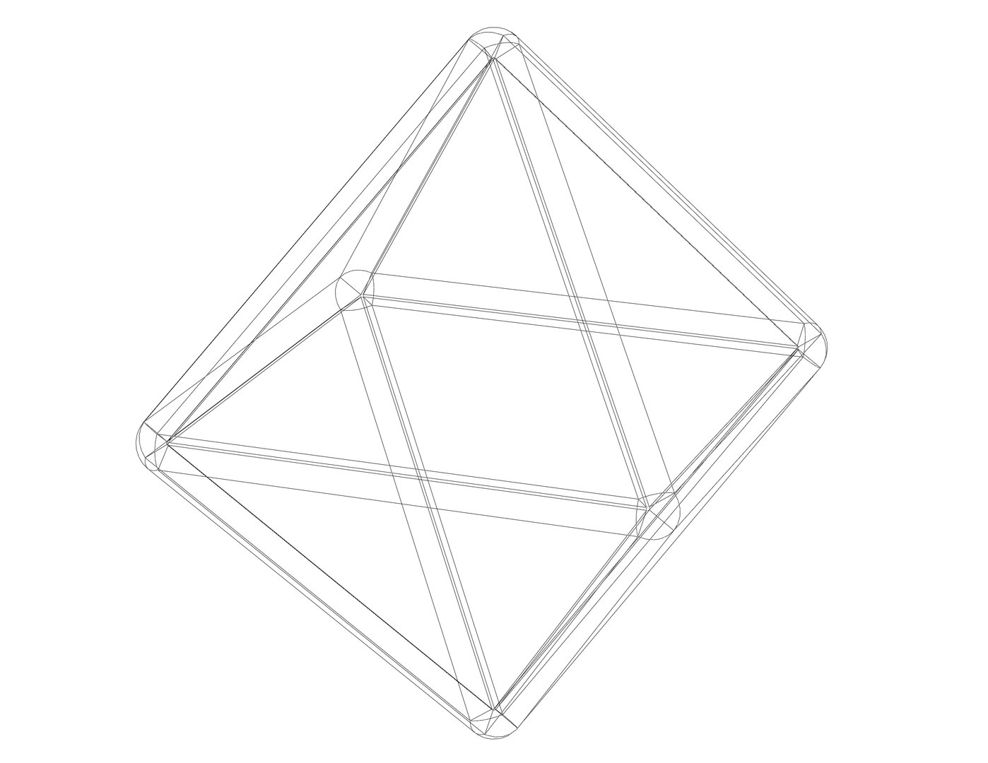 3D Model Wireframe Shape Octahedron - TurboSquid 2176034