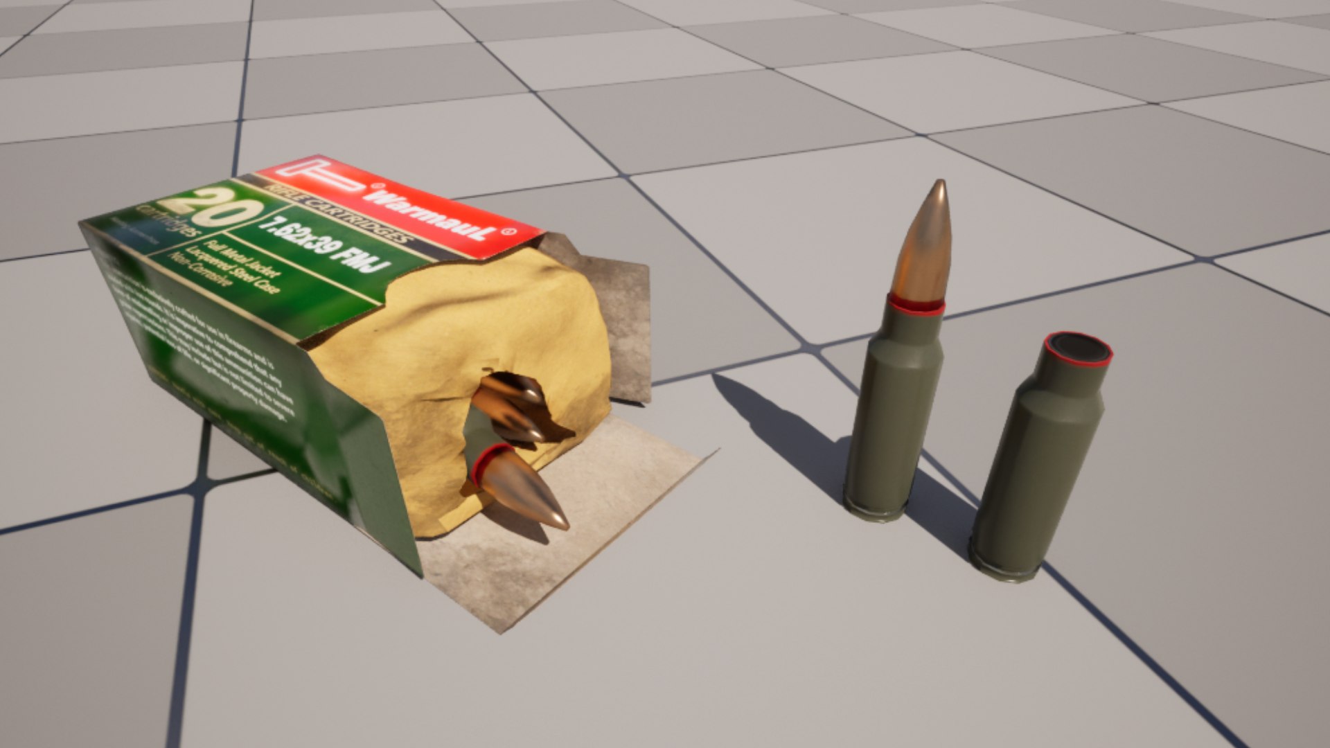 Ammunition Box 7 62x39 FMJ for AK SKS RPD 3D model - TurboSquid 2150752