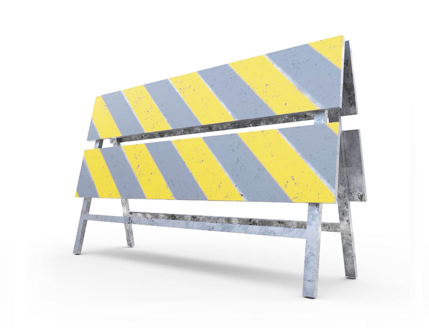 Construction Barrier 3D Model - TurboSquid 1608532