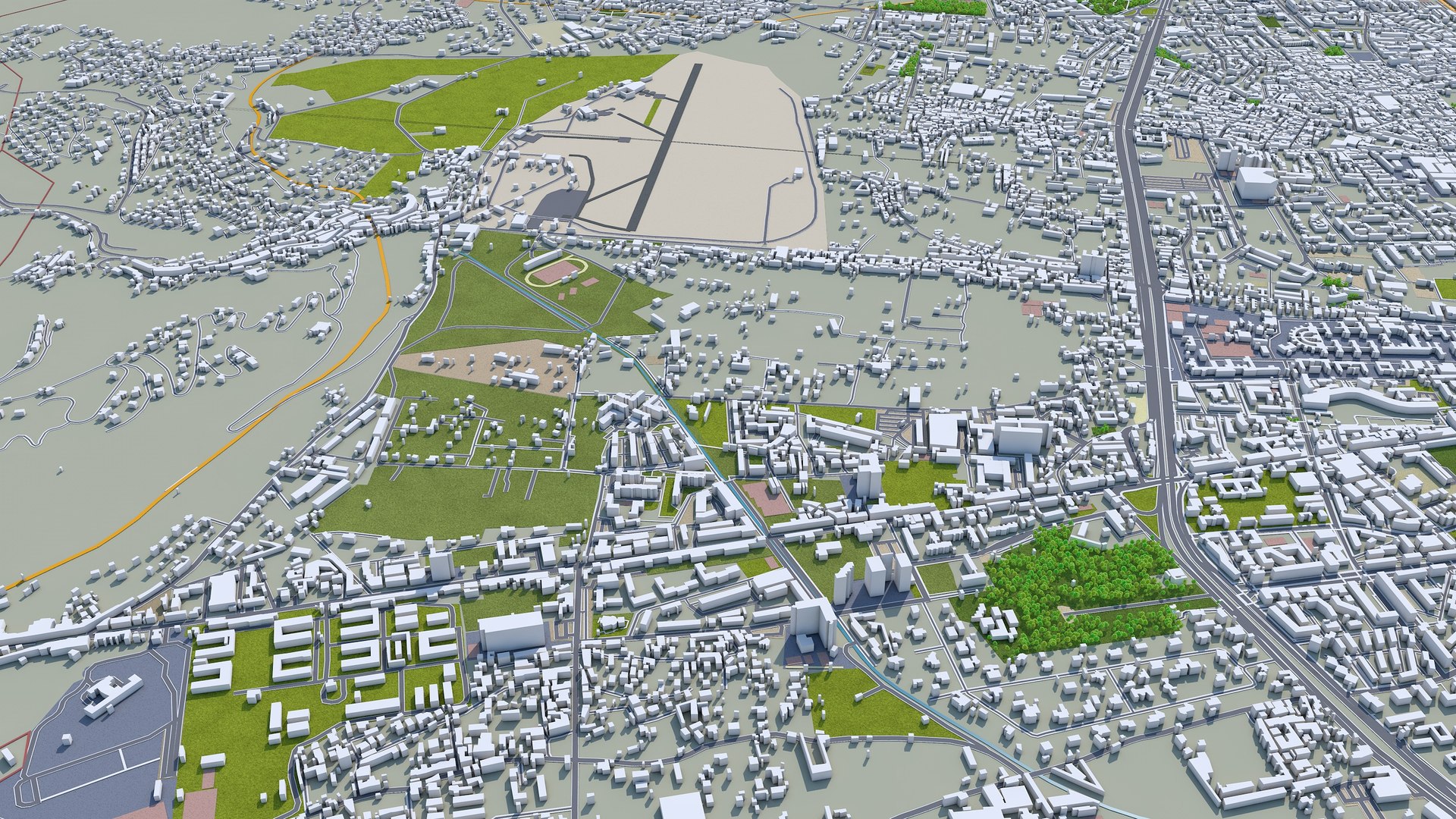 3D city area building model - TurboSquid 1653149