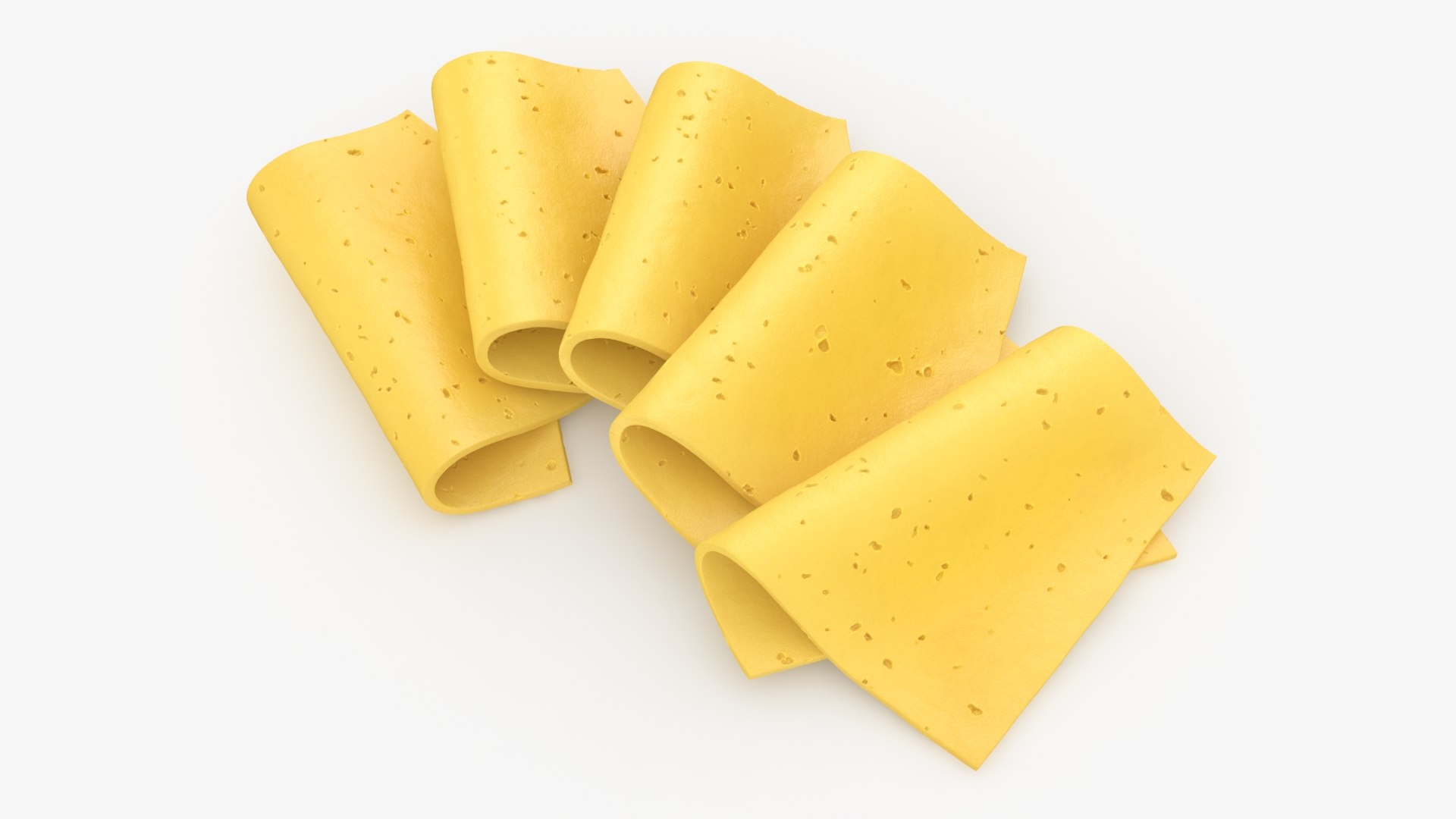 Folded Slices Of Cheese 3D Model - TurboSquid 2335616
