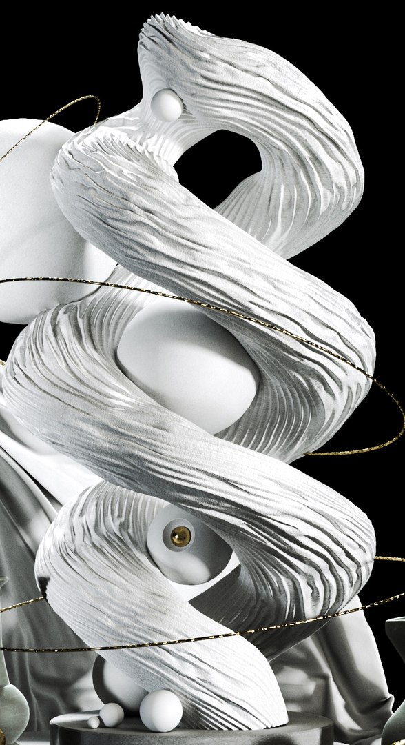 3D Futuristic Stone Decor - TurboSquid 1982891